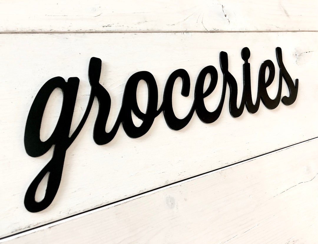 Groceries Sign - Kitchen Decor - Pantry Wall Art - Farmhouse Design ...