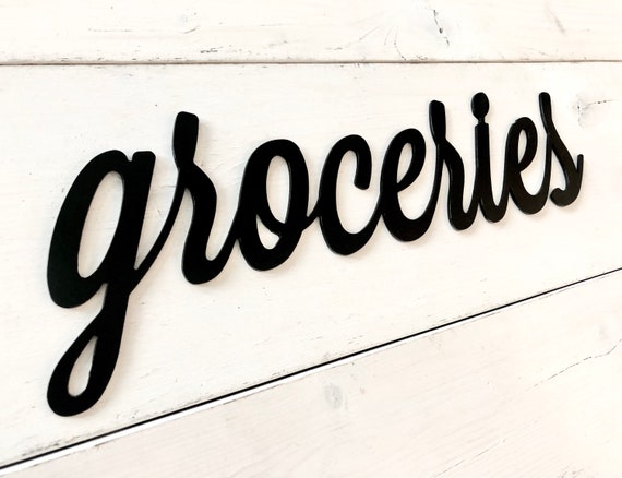 Groceries Sign Kitchen Decor Pantry Wall Art Farmhouse | Etsy