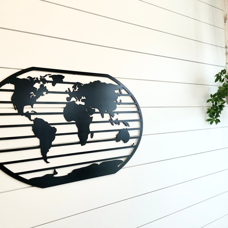 Rustic World Map - Etsy