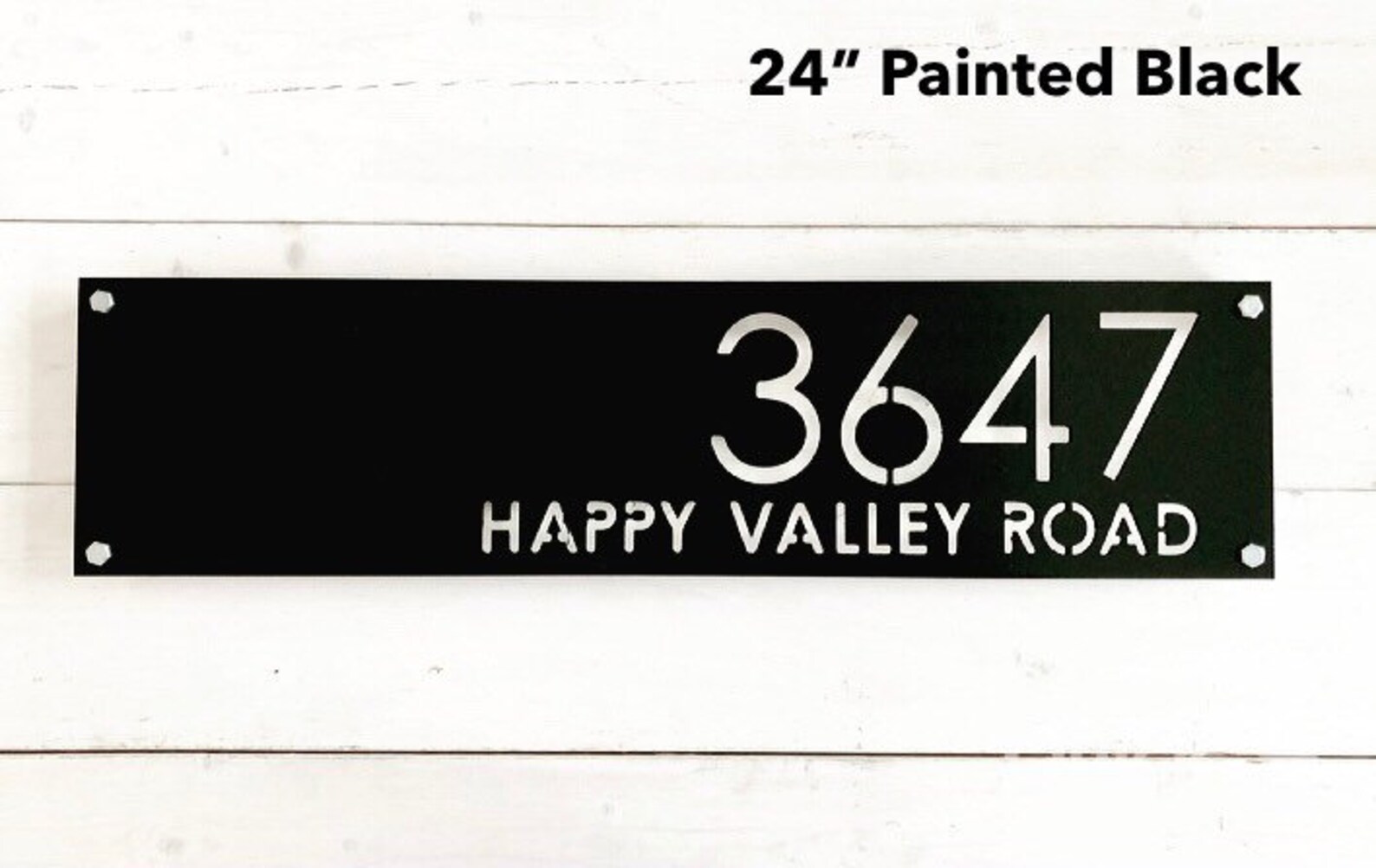 Custom Metal House Number With Street Name - House Number Sign ...