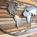 Rustic Metal World Map - Magnetic World Map - Large World Map - World ...