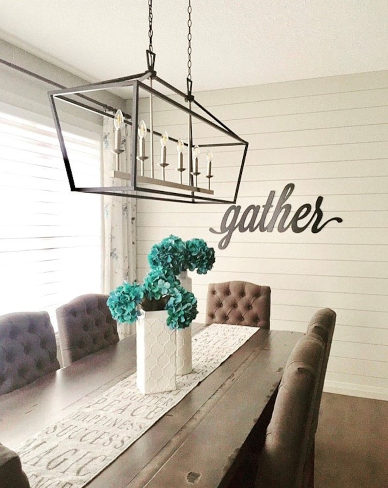 Gather Sign Rustic Metal Script Word Metal Wall Art - Etsy