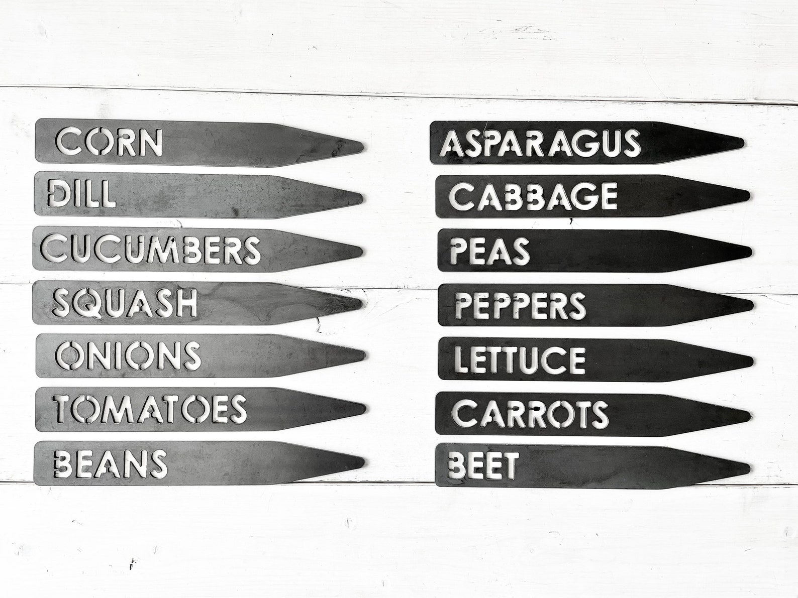 Rustic Metal Garden Tags Plant Labels Garden Name Plates | Etsy