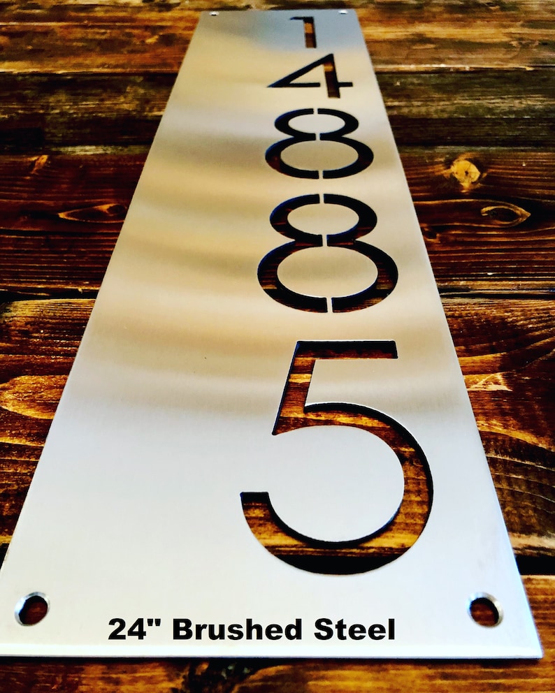 Custom House Number Sign Vertical Address Sign Personalized | Etsy