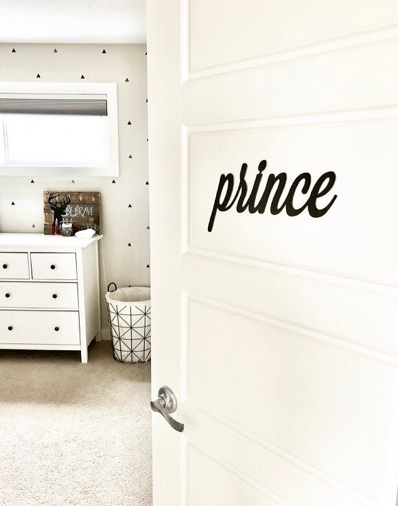 Prince Sign Prince Wall Art Prince Word Metal Wall Art | Etsy