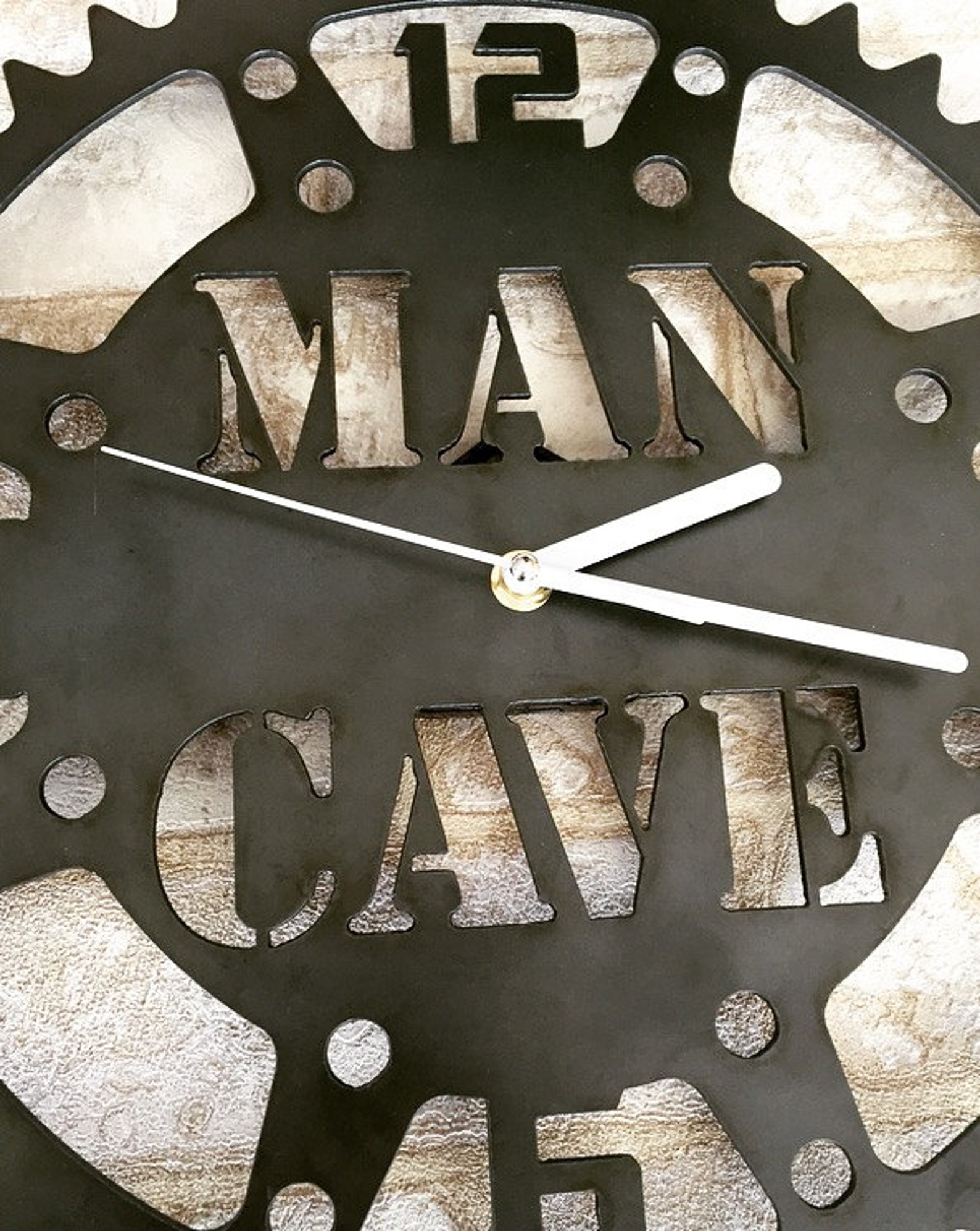 Man Cave Clock- Gift for Him - Metal Clock - Garage Decor - Office ...