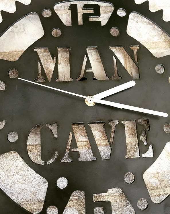 Man Cave Clock Gift for Him Metal Clock Garage Decor - Etsy Canada