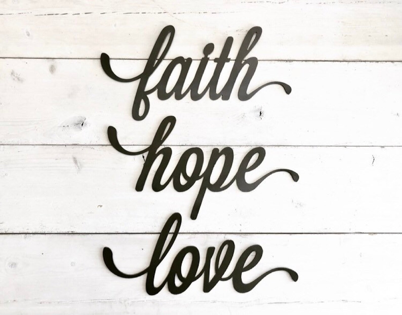 Faith Hope Love Sign Bible Verse Wall Art Scripture Sign - Etsy