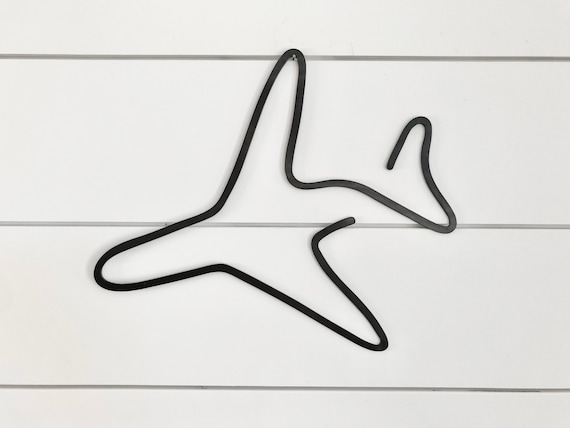 Airplane Decor Metal Airliner Plane Nursery Art Travel | Etsy