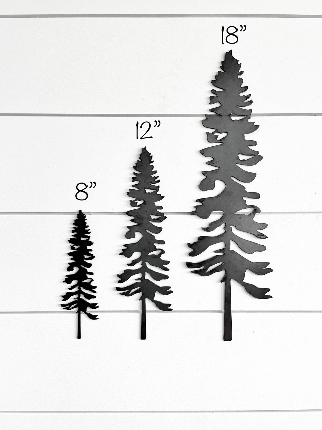 Rustic Metal Sitka Spruce Tree - Pine Tree Wall Art - Rustic Scenery ...