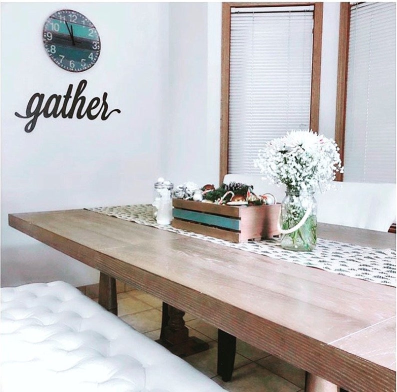 Gather Sign Rustic Metal Script Word Metal Wall Art - Etsy