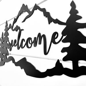 Welcome Mountain Sign - Mountain Scene - Mountain Range - Welcome Sign ...