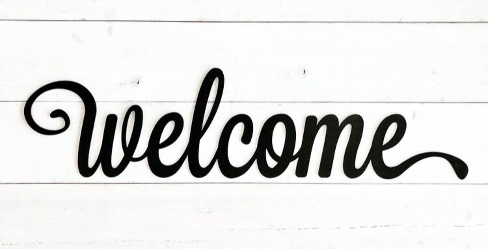 Welcome Sign Welcome Metal Word Welcome Wall Art | Etsy