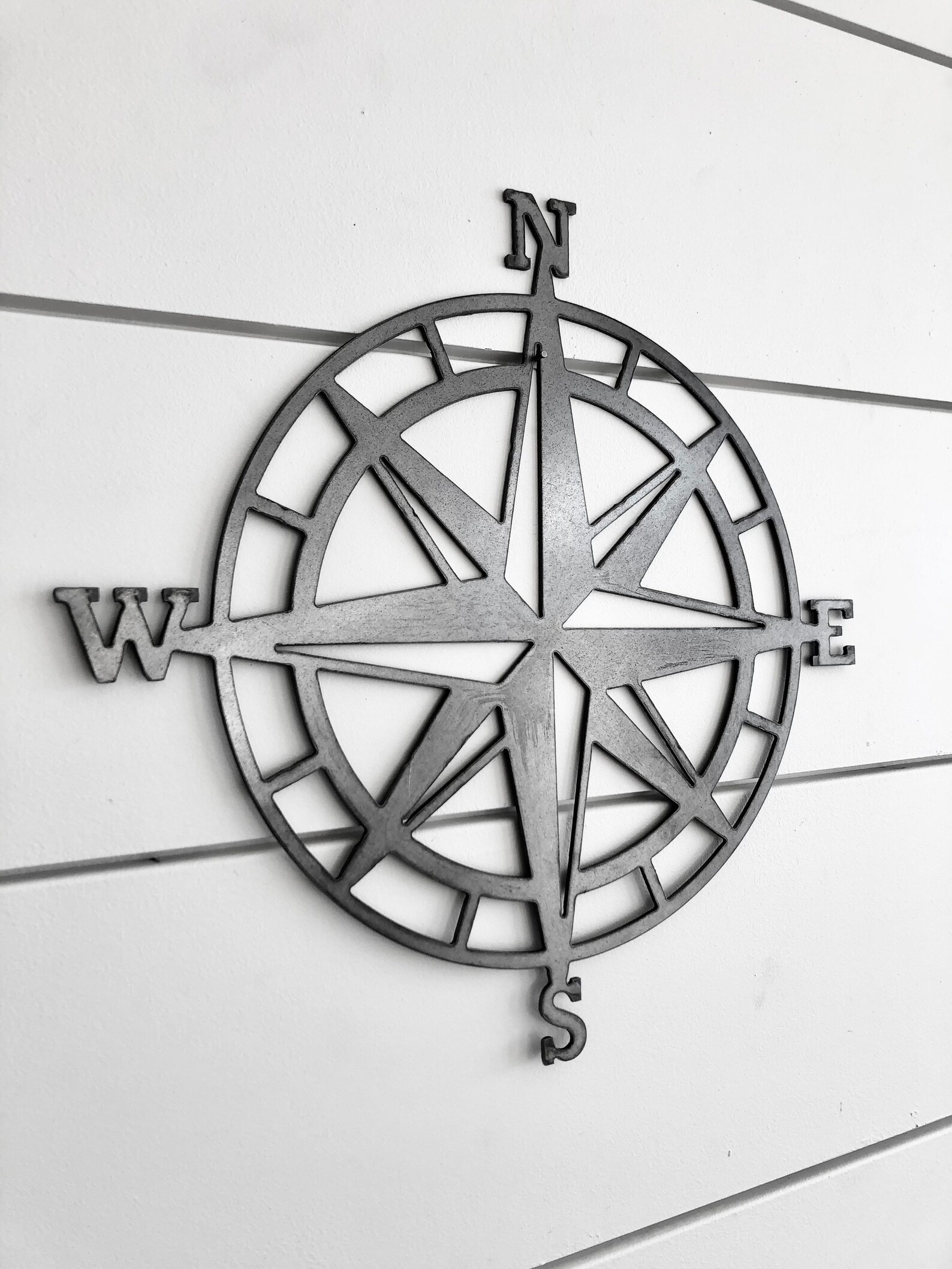Compass Sign Travel Decor - Metal Compass - Nautical Sign - Metal Wall ...