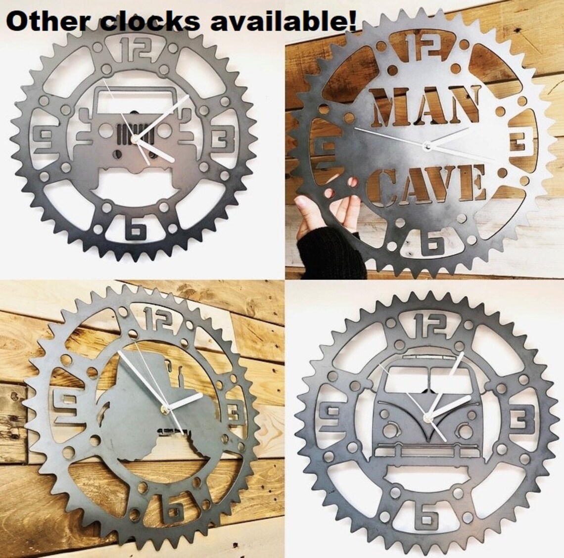 Man Cave Clock Gift for Him Metal Clock Garage Decor | Etsy Canada