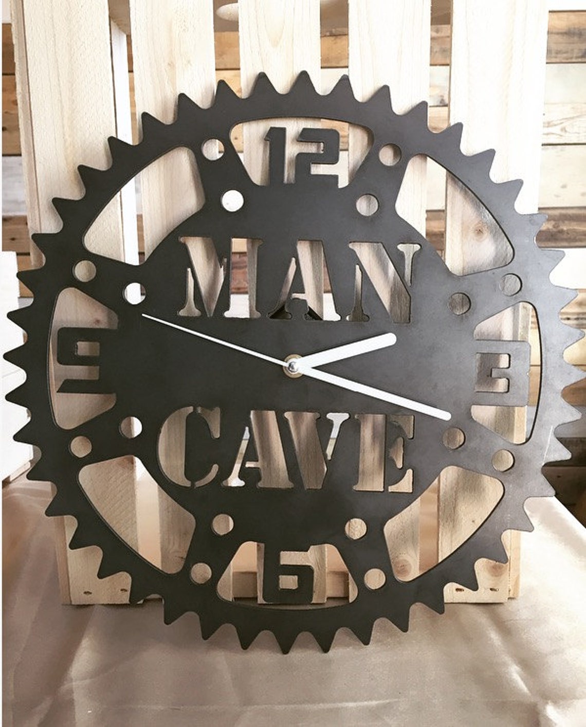 Man Cave Clock Gift for Him Metal Clock Garage Decor | Etsy Canada
