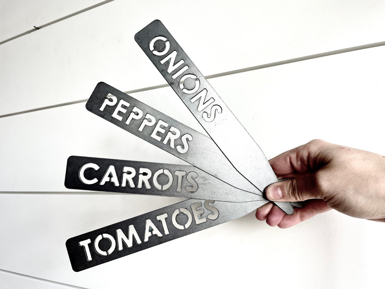 Rustic Metal Garden Tags - Plant Labels - Garden Name Plates - Planter ...