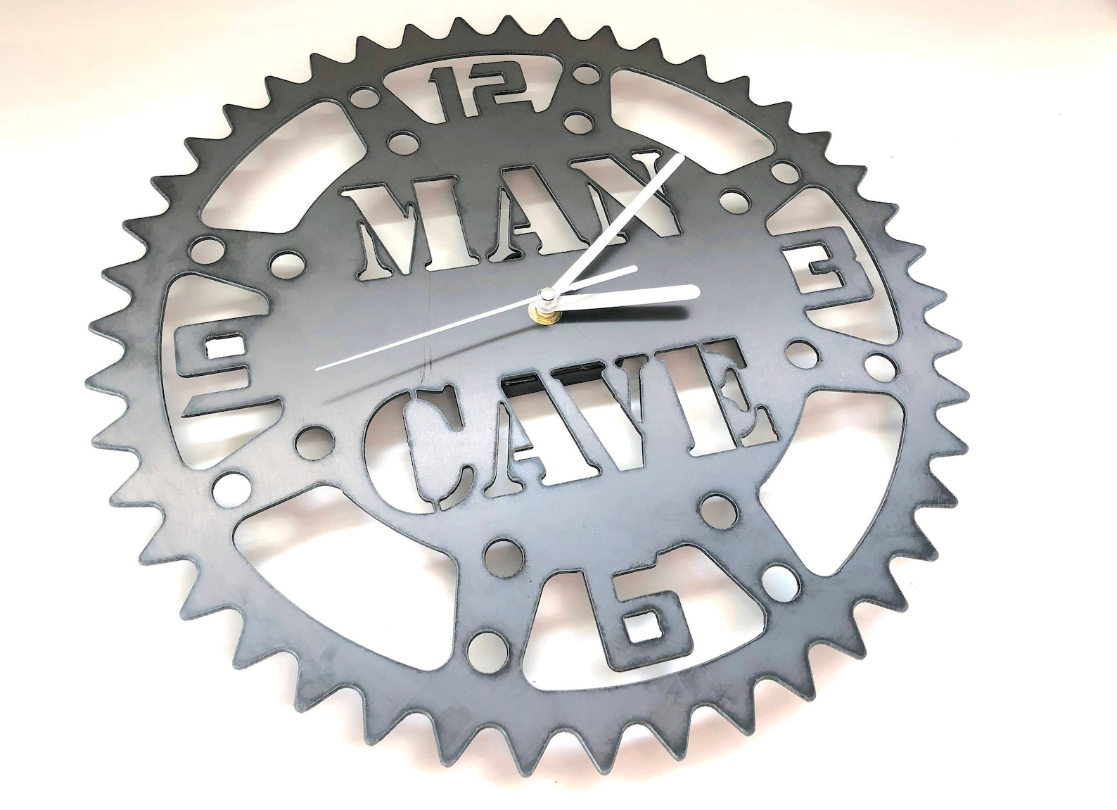Man Cave Clock Gift for Him Metal Clock Garage Decor | Etsy