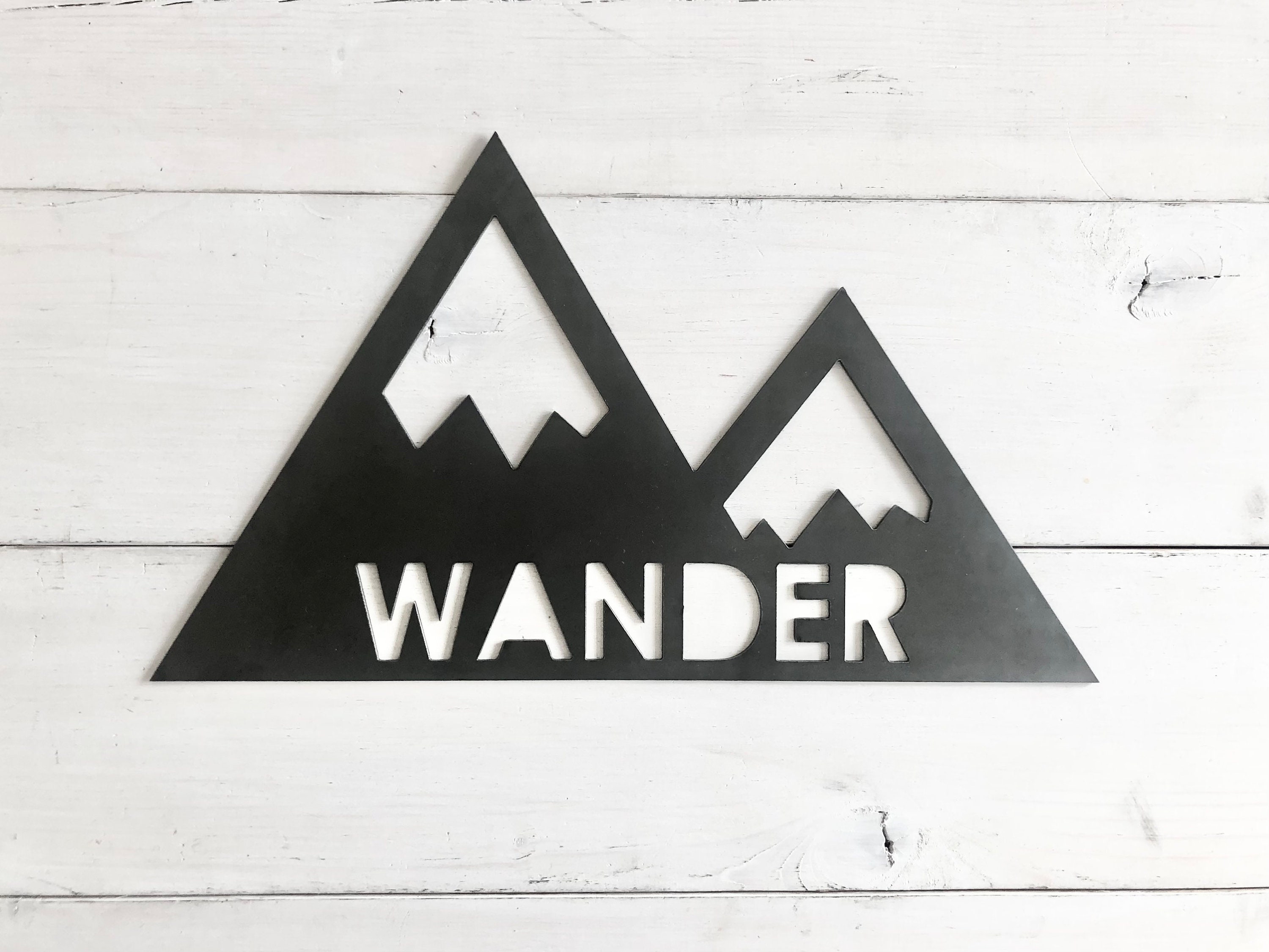 Wander Sign Rustic Metal Mountain Wall Hanging Home Decor | Etsy Canada