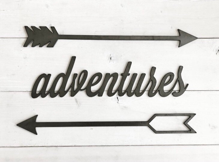 Adventure Sign Adventures Word Adventure Decor Home | Etsy