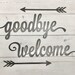 Script Goodbye Sign - Front Door Sign - Entryway Decor - Metal Wall Art ...