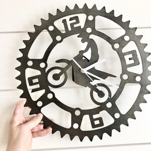 Dirtbike Clock - Motocross Clock - Dirtbike Gift - Dirtbiking ...