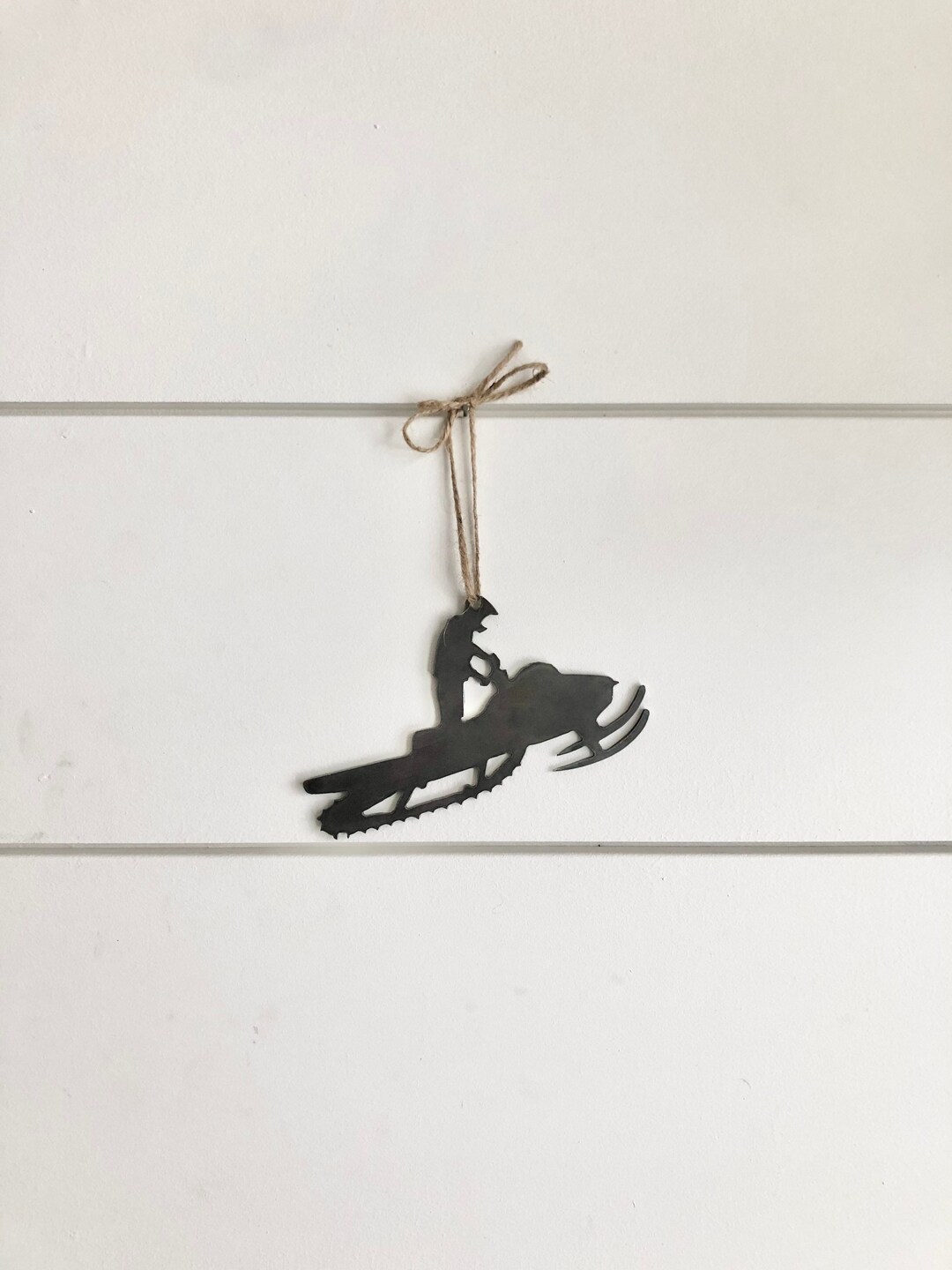 Snowmobile Ornament- Snowmobile Scene Christmas Ornament - Snowmobiling ...