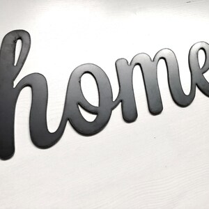 Home Sign - Home Wall Art - Rustic Metal Script Sign - Metal Sign ...