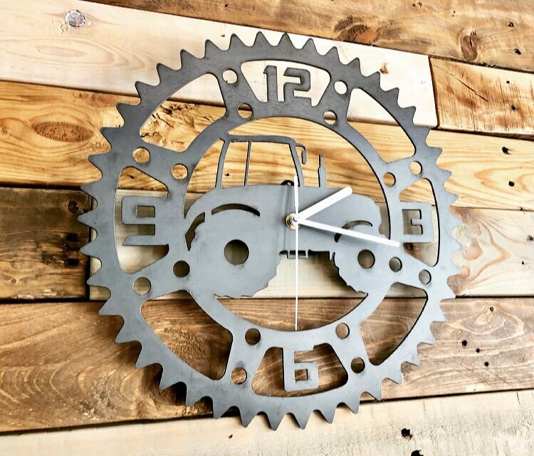 Rustic Metal Tractor Clock Farm Decor Fathers Day Tractor - Etsy