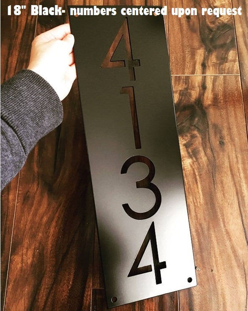 Custom House Number Sign Vertical Address Sign Personalized | Etsy