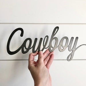 Cowboy Sign - Western Wall Art - Country Sign - Metal Cowboy Sign ...