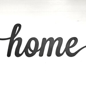 Home Sign - Home Wall Art - Rustic Metal Script Sign - Metal Sign ...