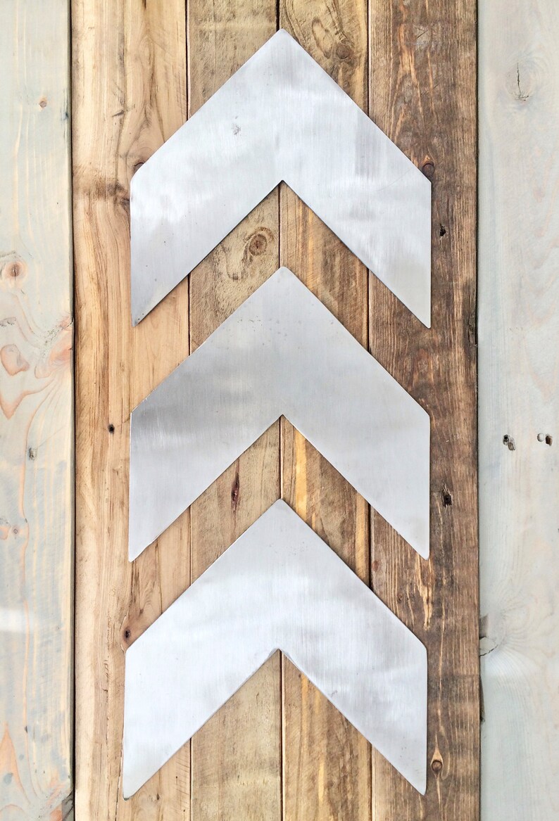 Chevron Arrows - Set of 3 - Chevron Wall Decor - Farmhouse Home Decor ...