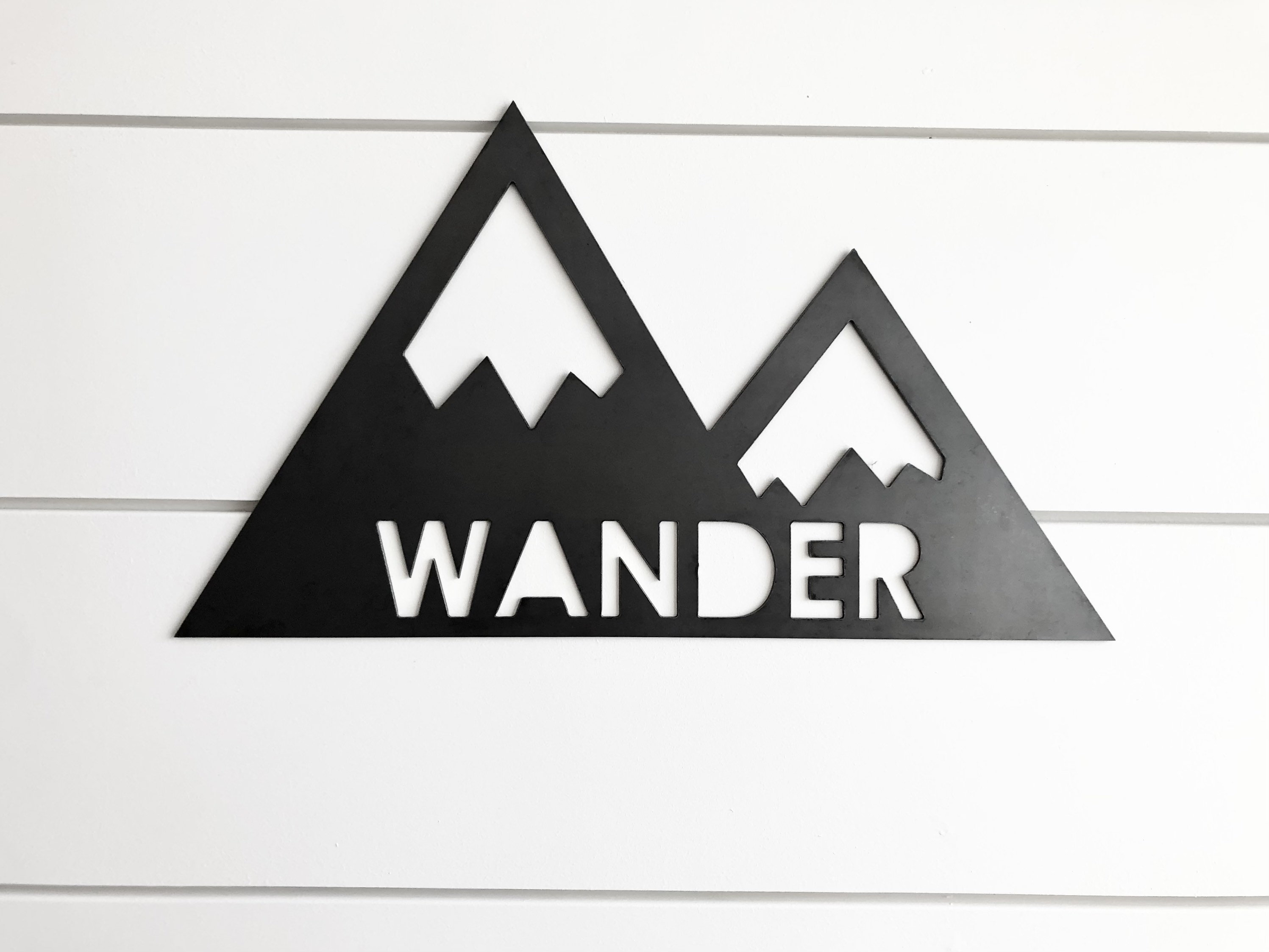 Wander Sign Rustic Metal Mountain Wall Hanging Home Decor | Etsy Canada