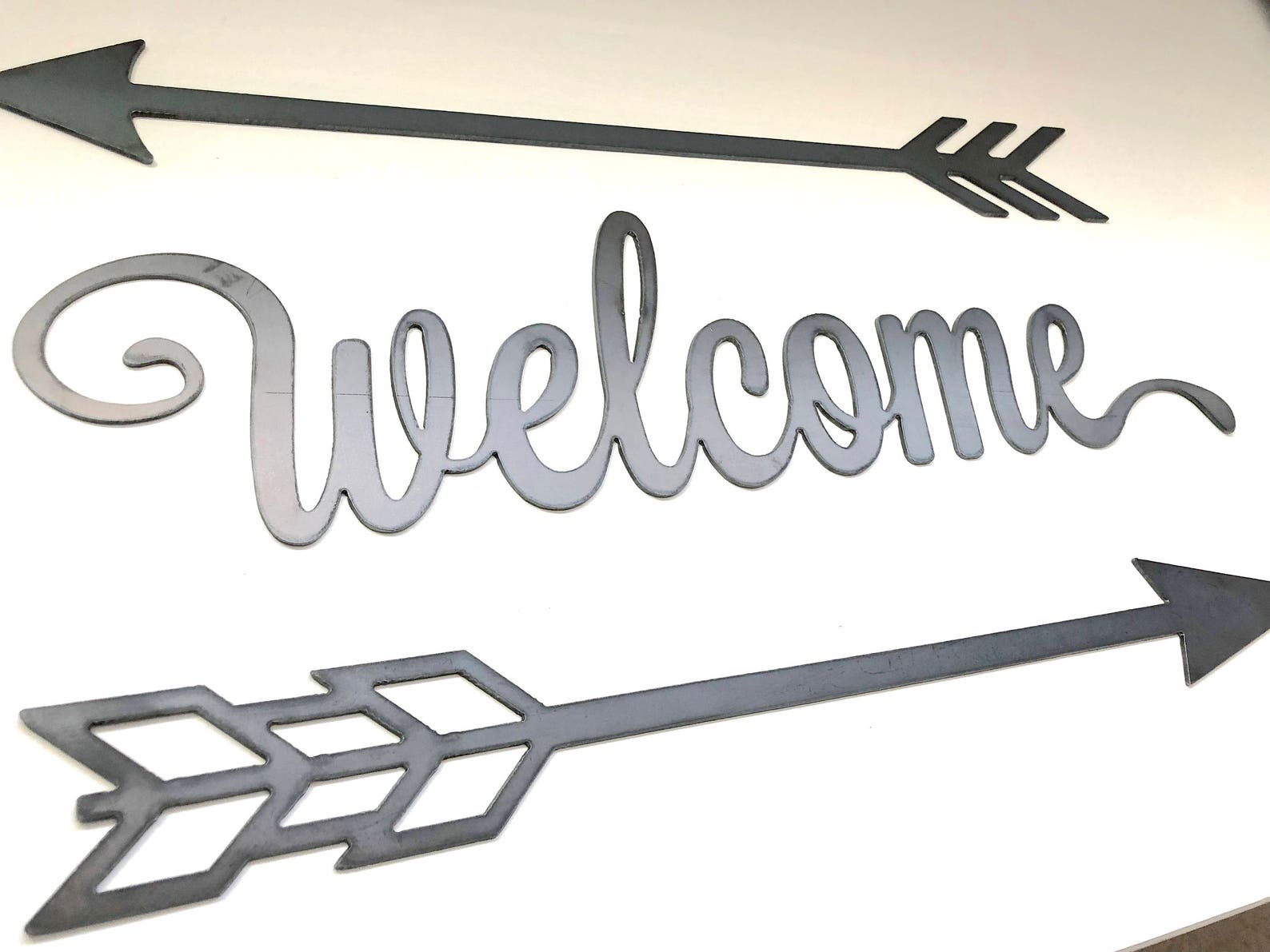 Arrow and Word Set - Metal Arrows - Word Sign - Home Decor - Word Art ...