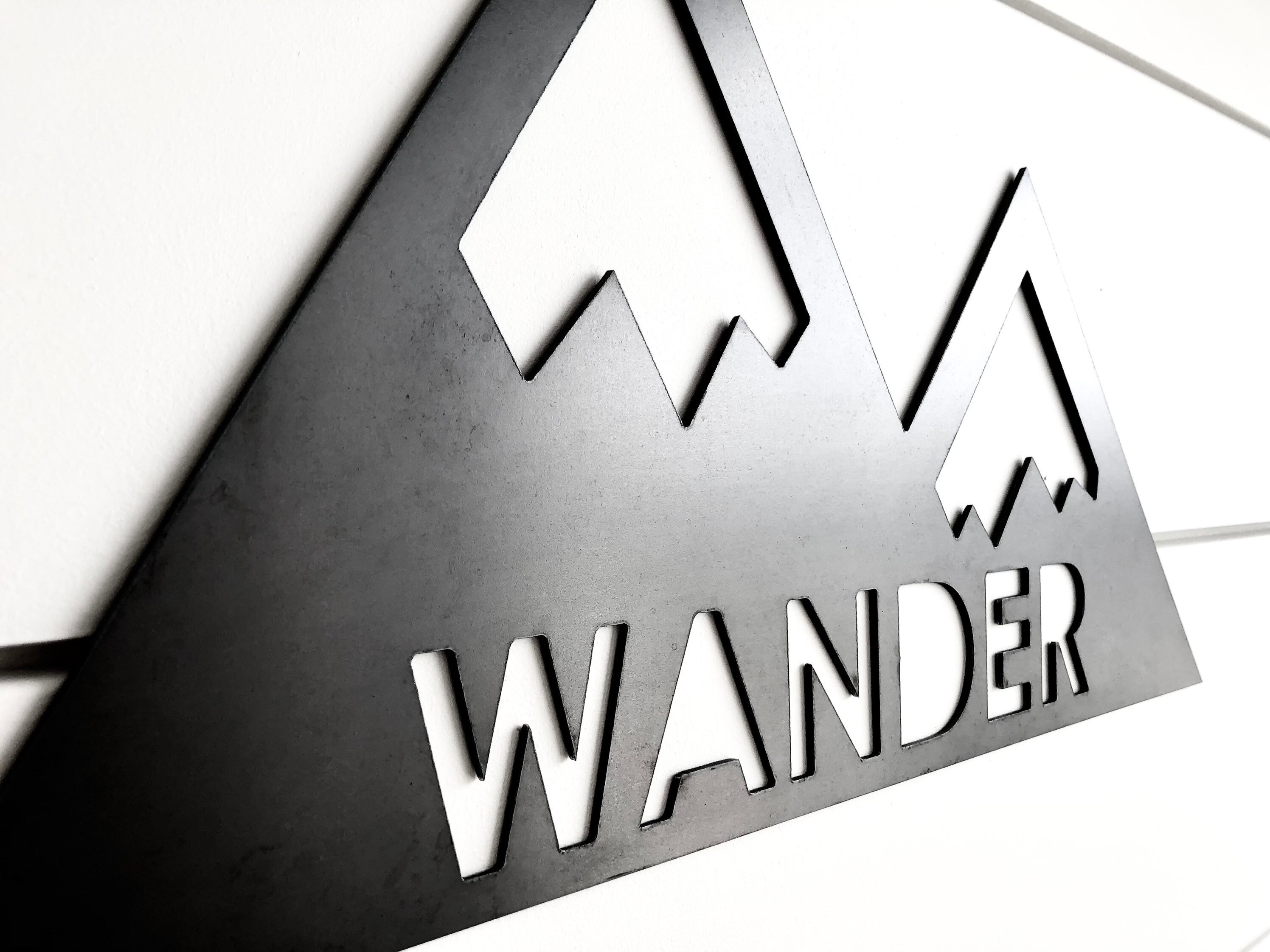 Wander Sign Rustic Metal Mountain Wall Hanging Home Decor | Etsy Canada