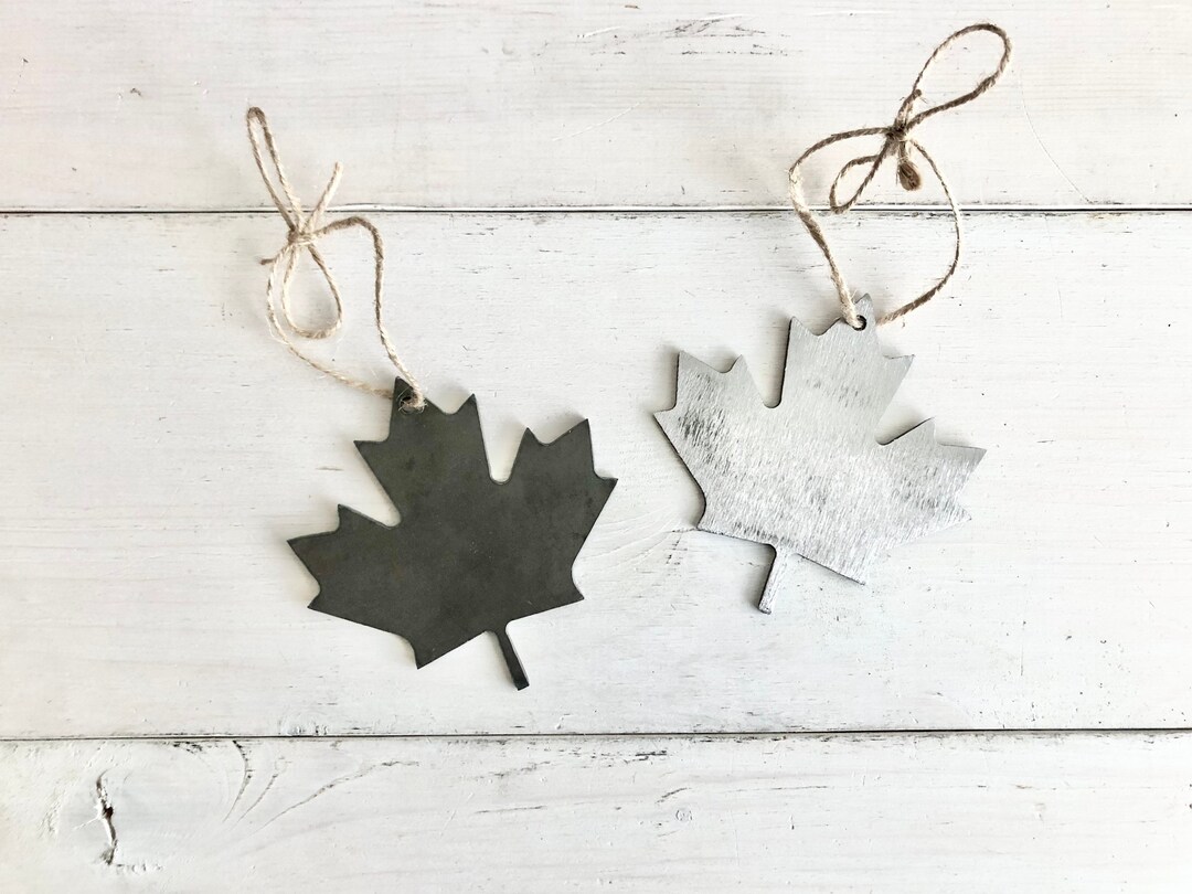 Maple Leaf Ornament - Metal Canadian Maple Leaf - Canada Sign - Leaf ...