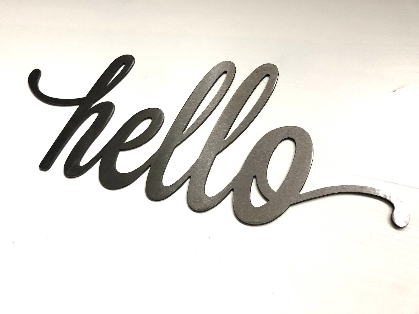Hello Sign Rustic Hello Wall Hanging Metal Wall Art - Etsy Canada