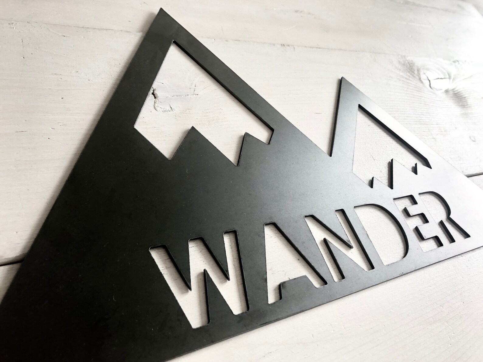 Wander Sign Rustic Metal Mountain Wall Hanging Home Decor - Etsy