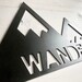 Wander Sign - Rustic Metal Mountain Wall Hanging - Home Decor ...