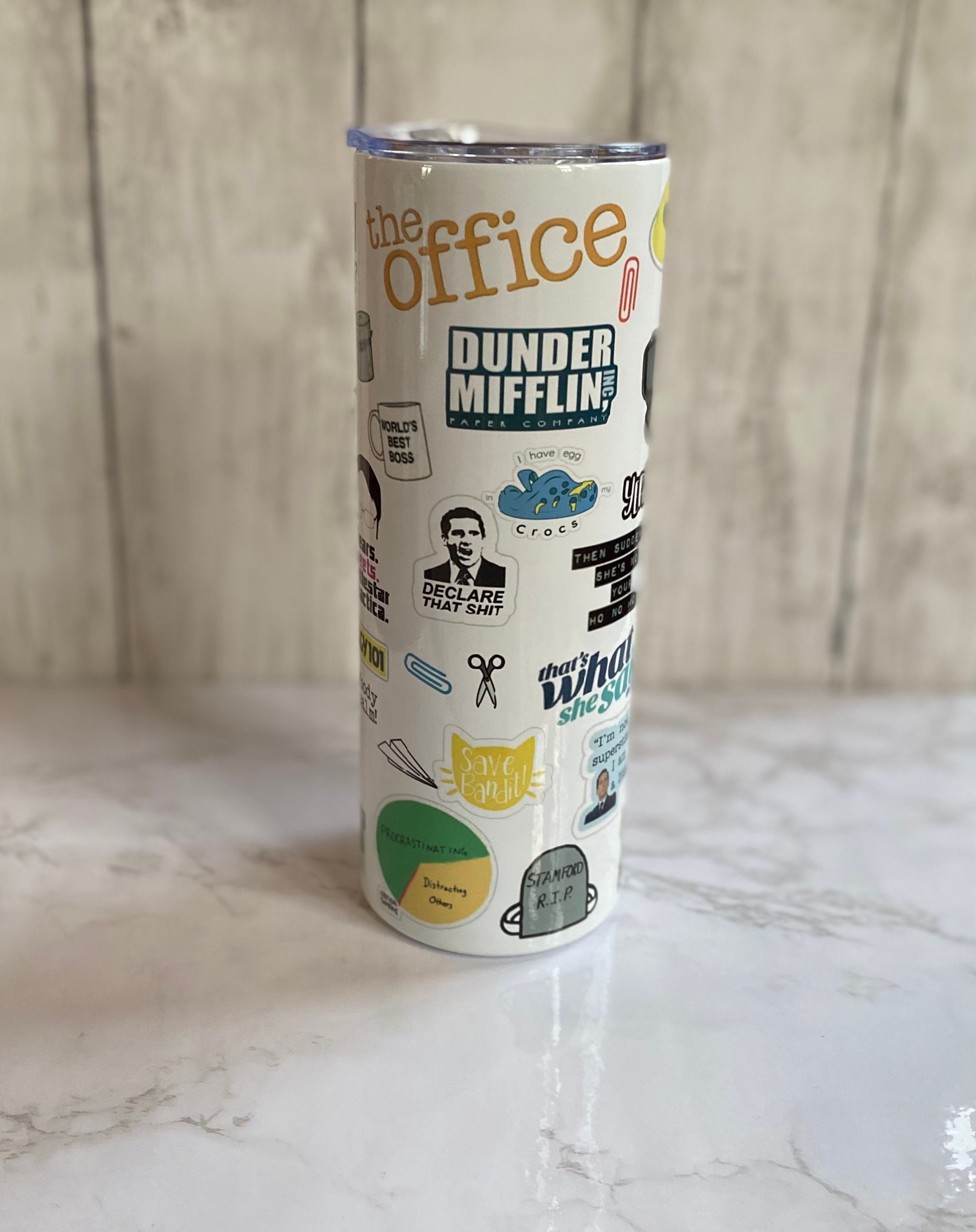 The Office Fan Insulated Tumbler with Lid and Straw The Office Tumbler ...