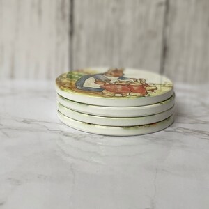 Set of 4 Sublimated Peter Rabbit Ceramic Coasters | Easter Ceramic ...