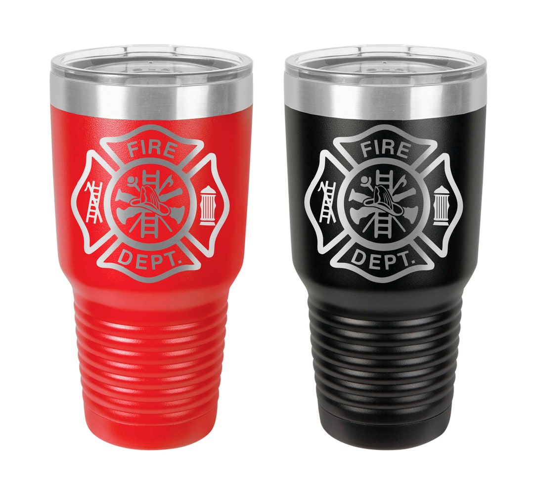 Fire Fighter Tumbler 30 Oz , Fireman Gift , Custom Engraved Yeti , Fire ...