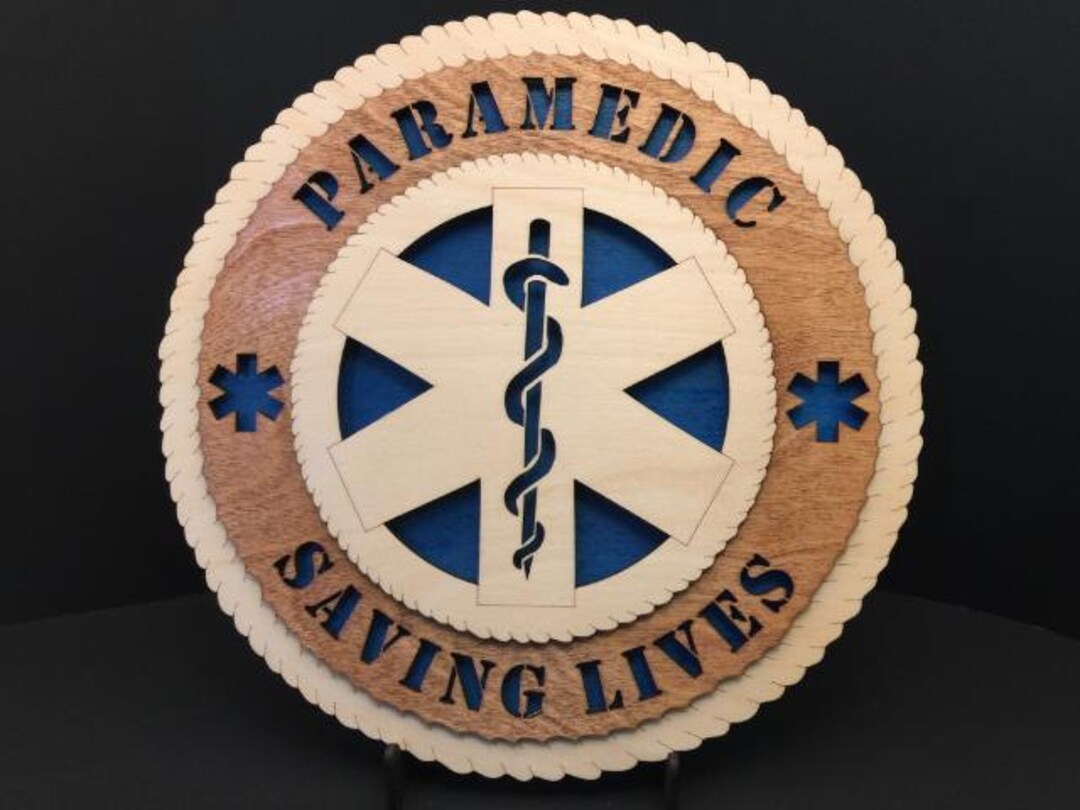 Paramedic/ems Saving Lives- 3D Round Wood Plaque Made of Solid Birch ...