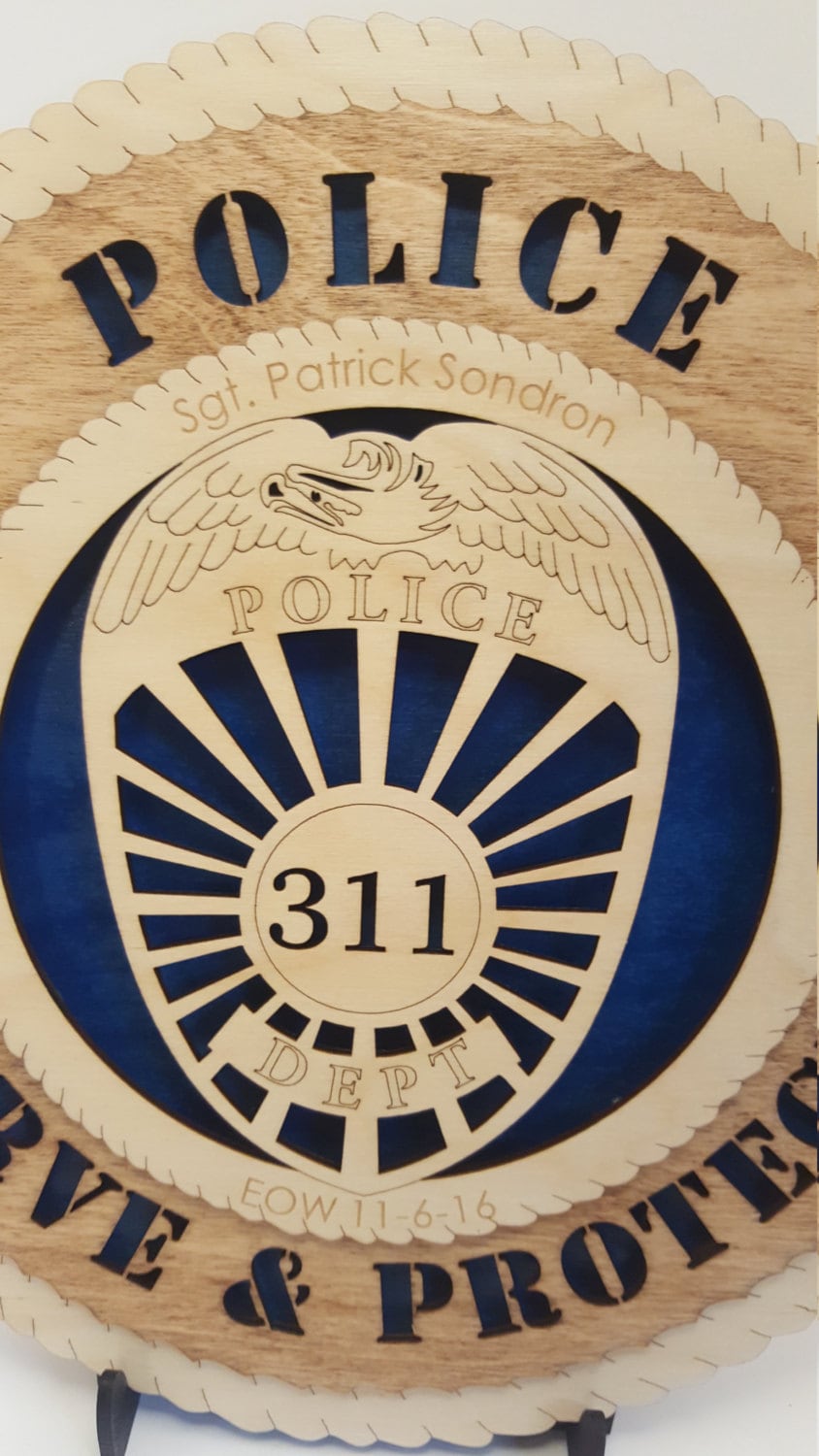 Police Officer 3D Round Wall Plaque Made of Solid Birch | Etsy