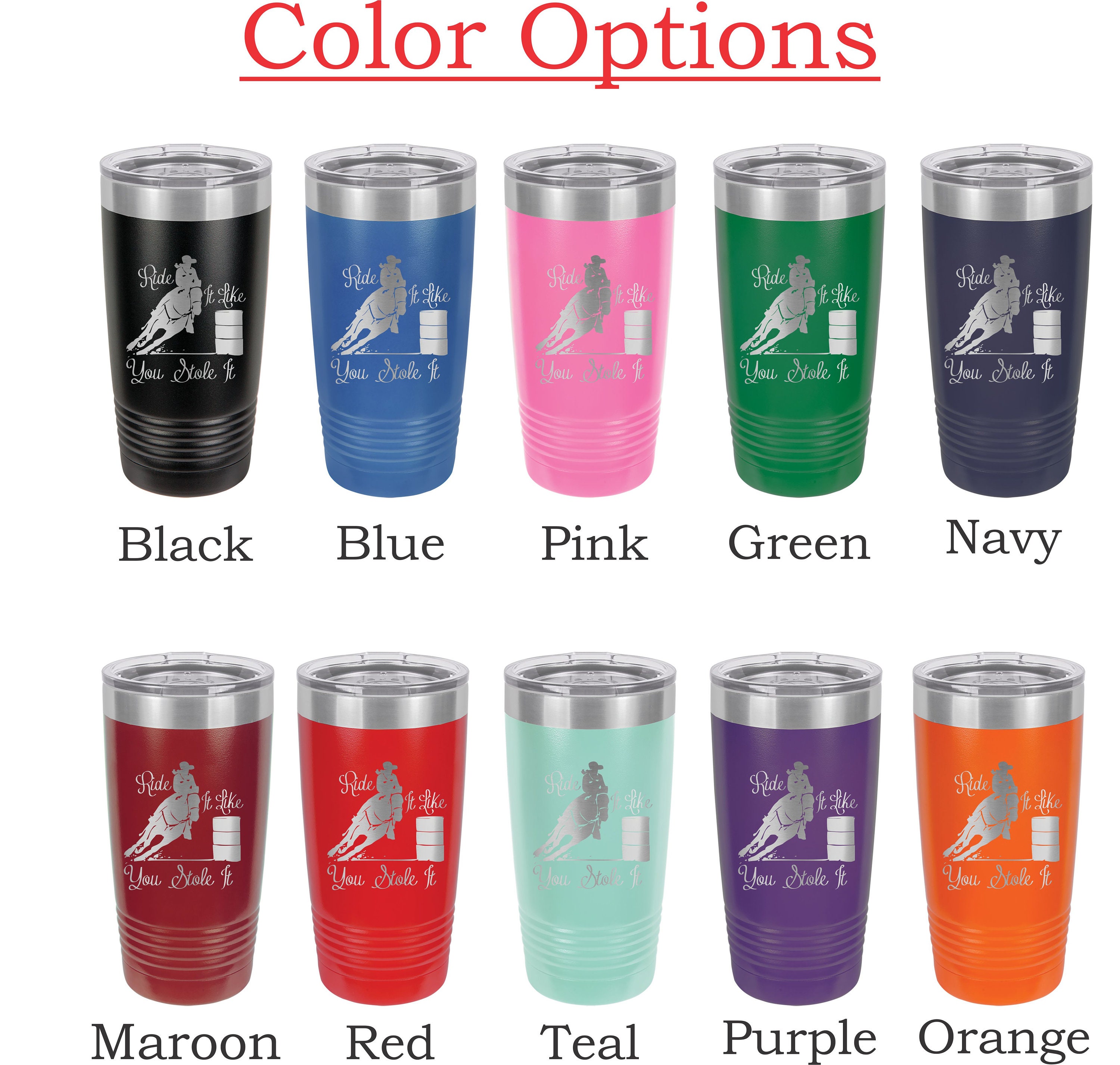 Barrel Racing Horse Tumbler Cowgirl Gift Rodeo Gifts Ride It | Etsy