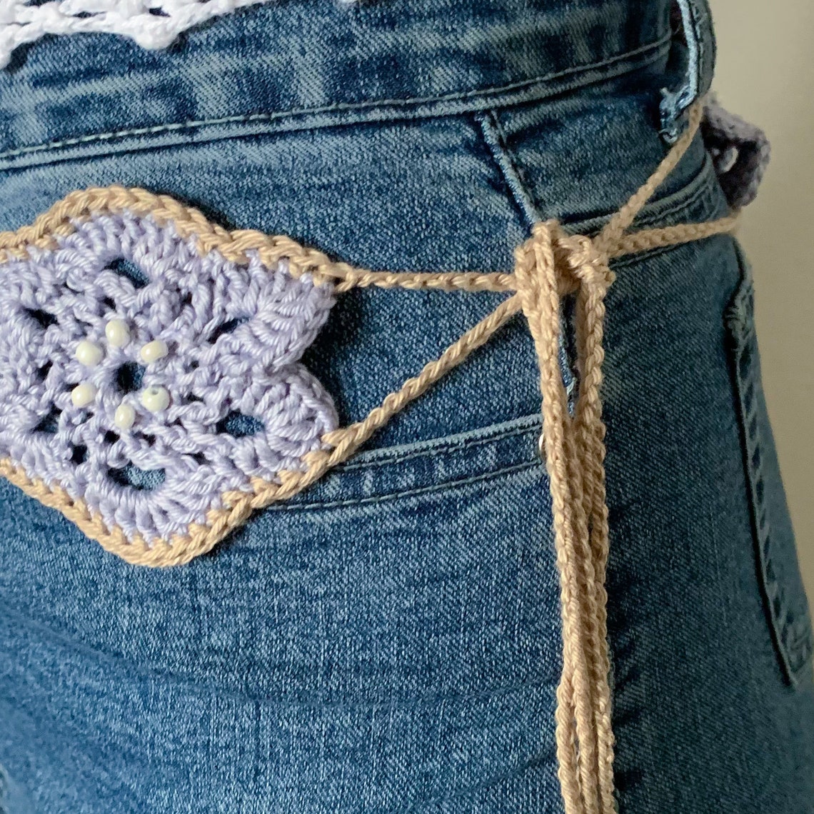 Crochet Flower Belt PDF Pattern, Crochet Belt Pattern - Etsy