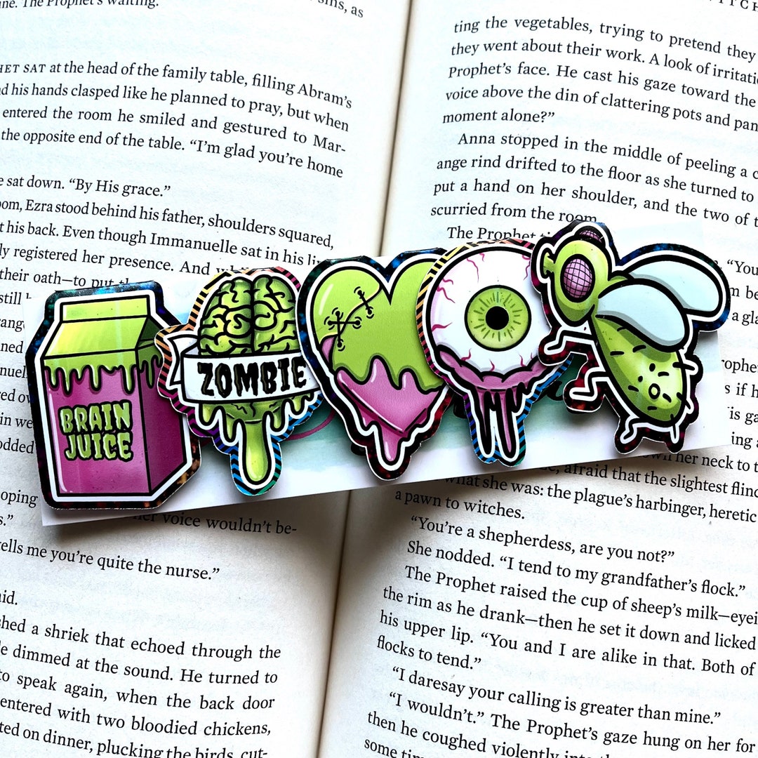 Zombie Inspired Magnetic Bookmarks - Etsy