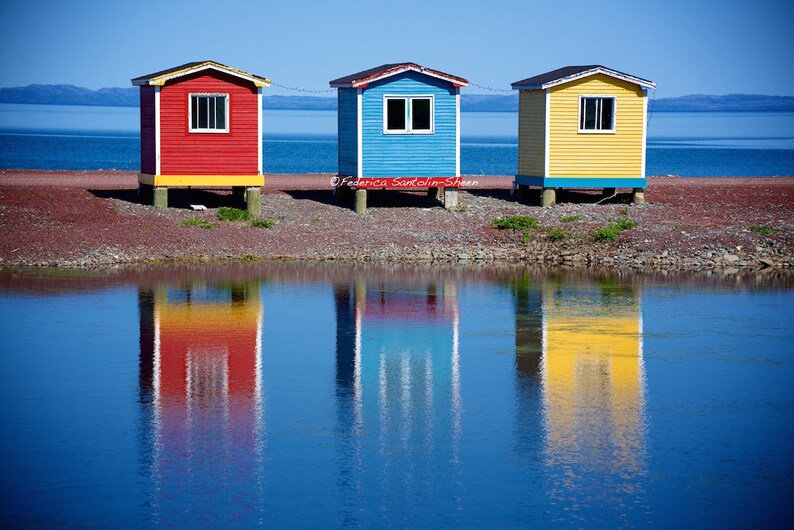 Newfoundland Cavendish Nature Landscape Beach Huts Seaside Reflections ...