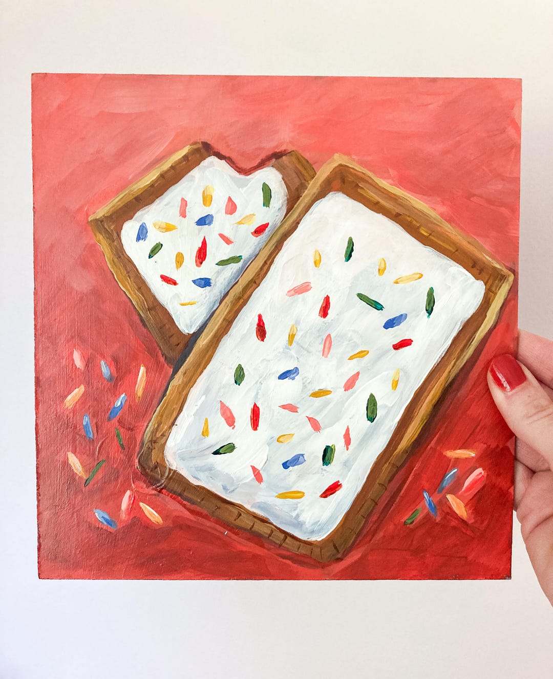 Sprinkle Pastry Acrylic Painting: Colorful Kitchen Art - Etsy
